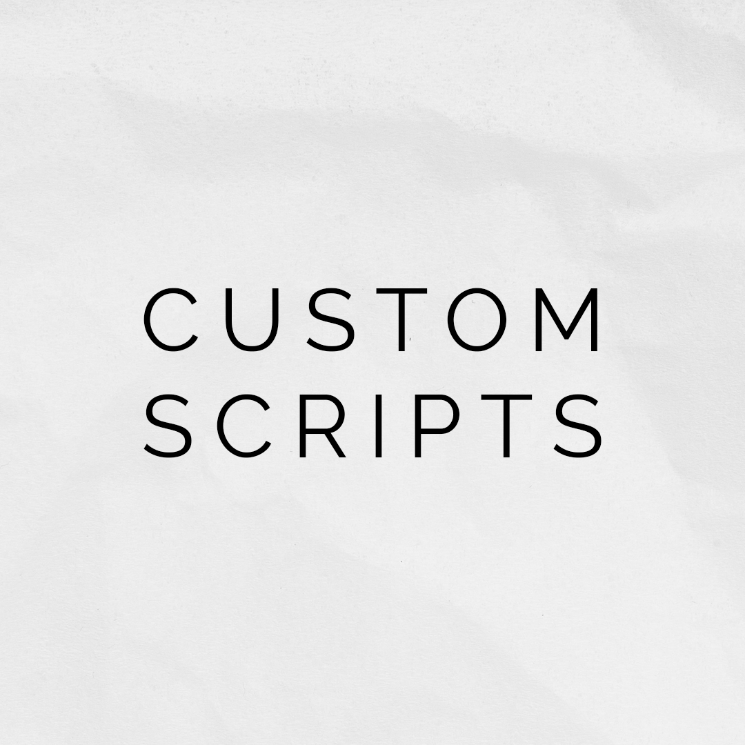Custom Scripts Stickers – Paper Dazed